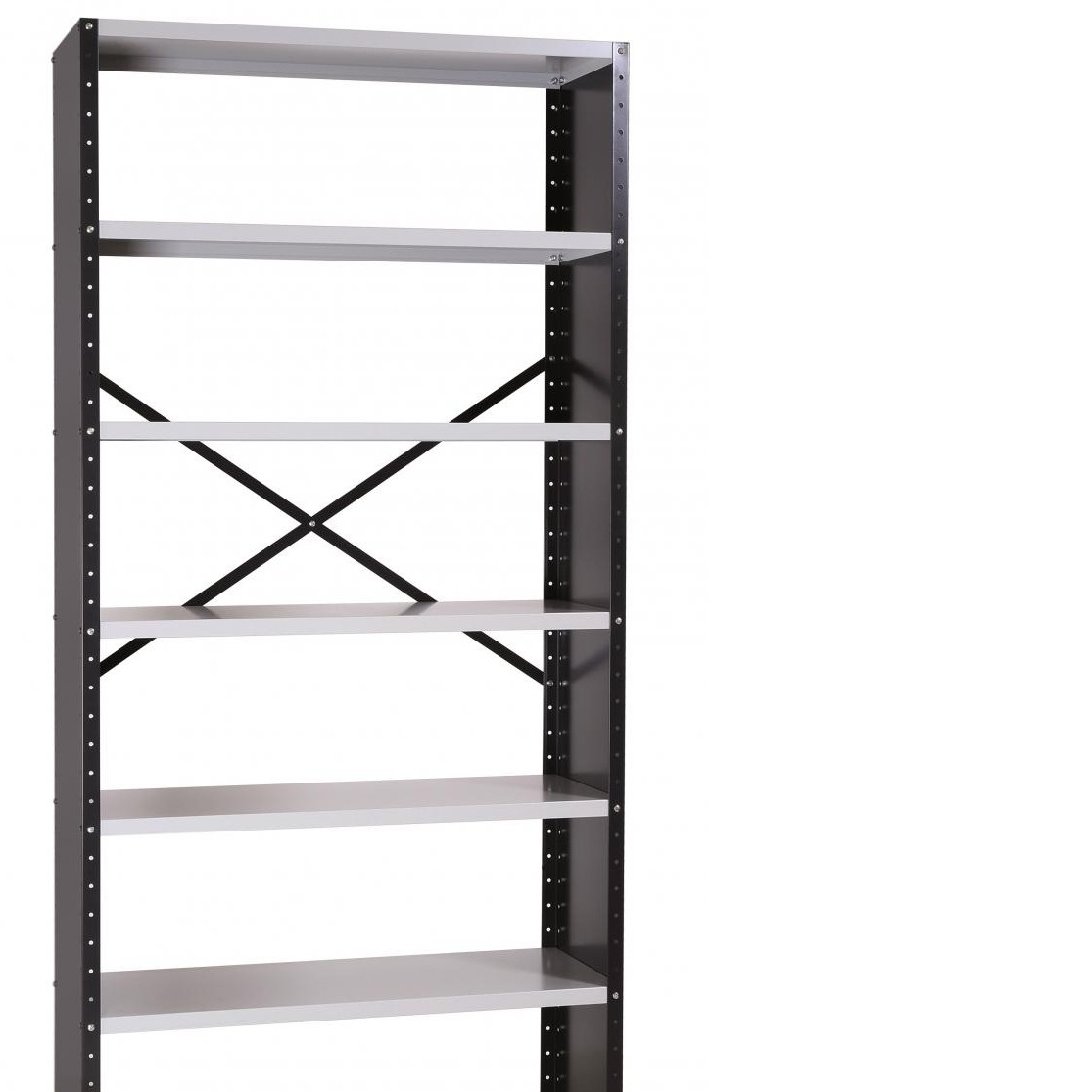 Rekken met boutbevestiging - 6 legborden | Rekken metaal | Tormetal